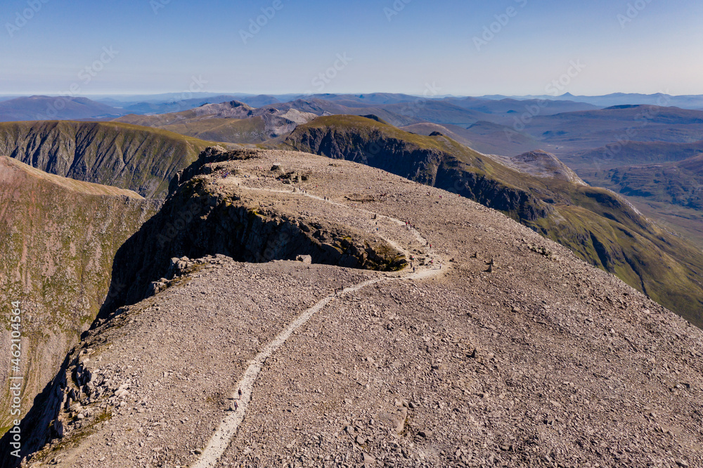 Aerial view of the summit of Ben Nevis - Scotland and the UK's tallest ...