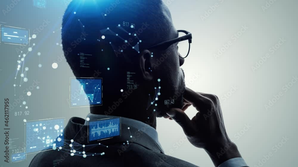 AI (Artificial Intelligence) concept. Deep learning. GUI (Graphical ...