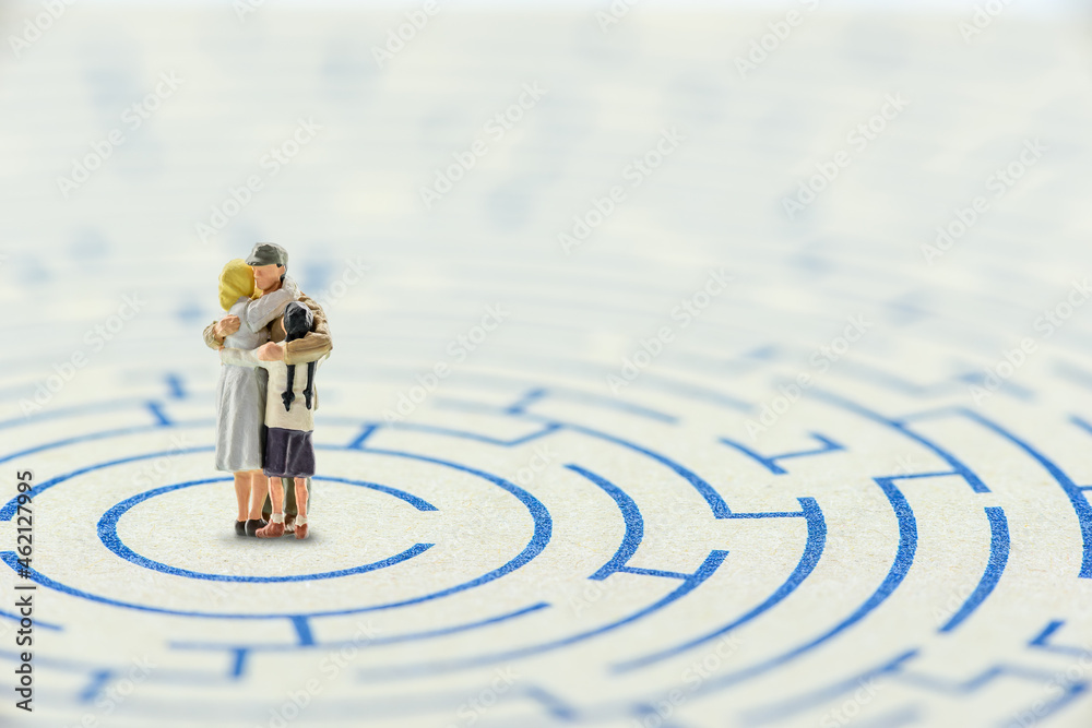 Family issues and problems concept : Parents, father, mother, daughter ...