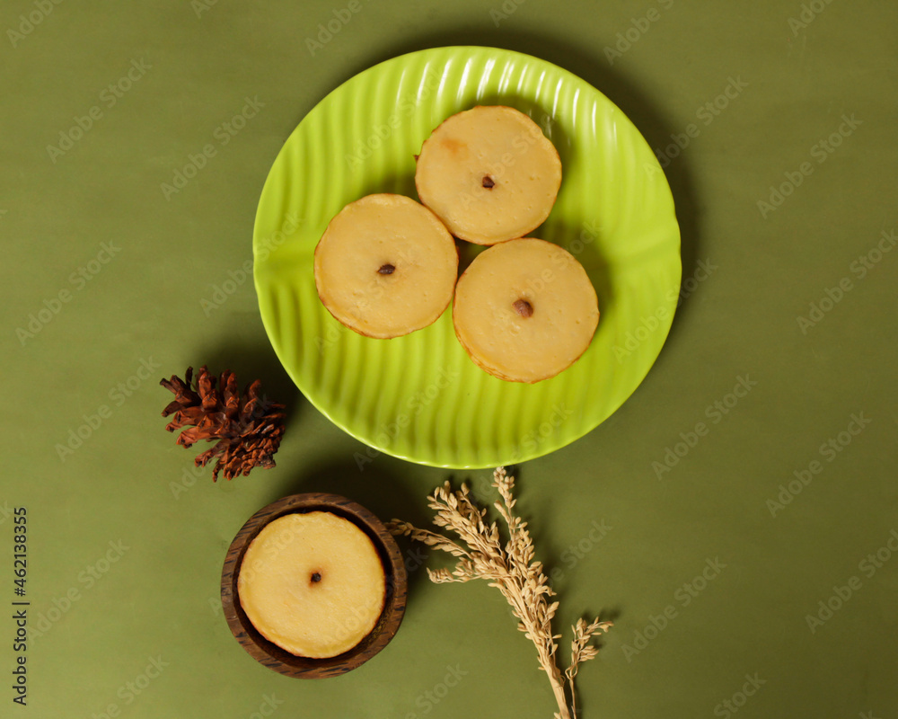 Sweet mud cake with a soft texture. Mud cakes are traditional snacks ...