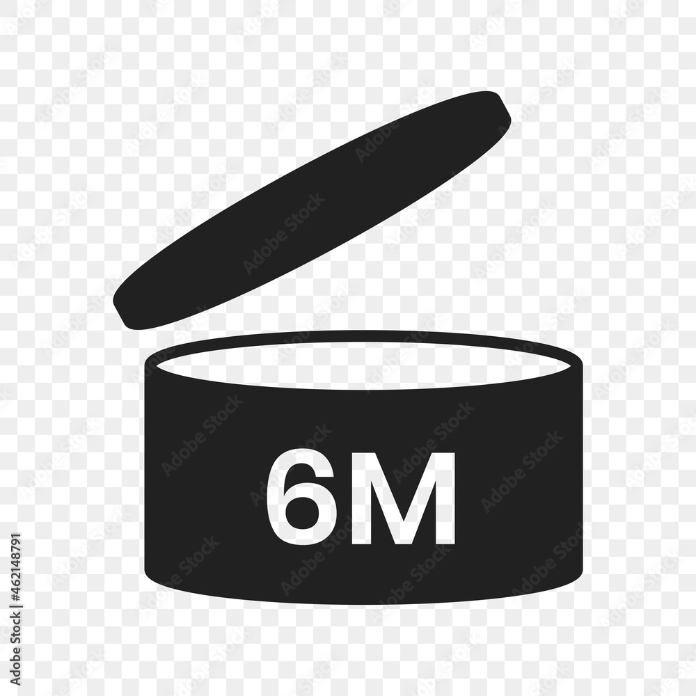 6m period after open pao icon sign flat style design vector ...