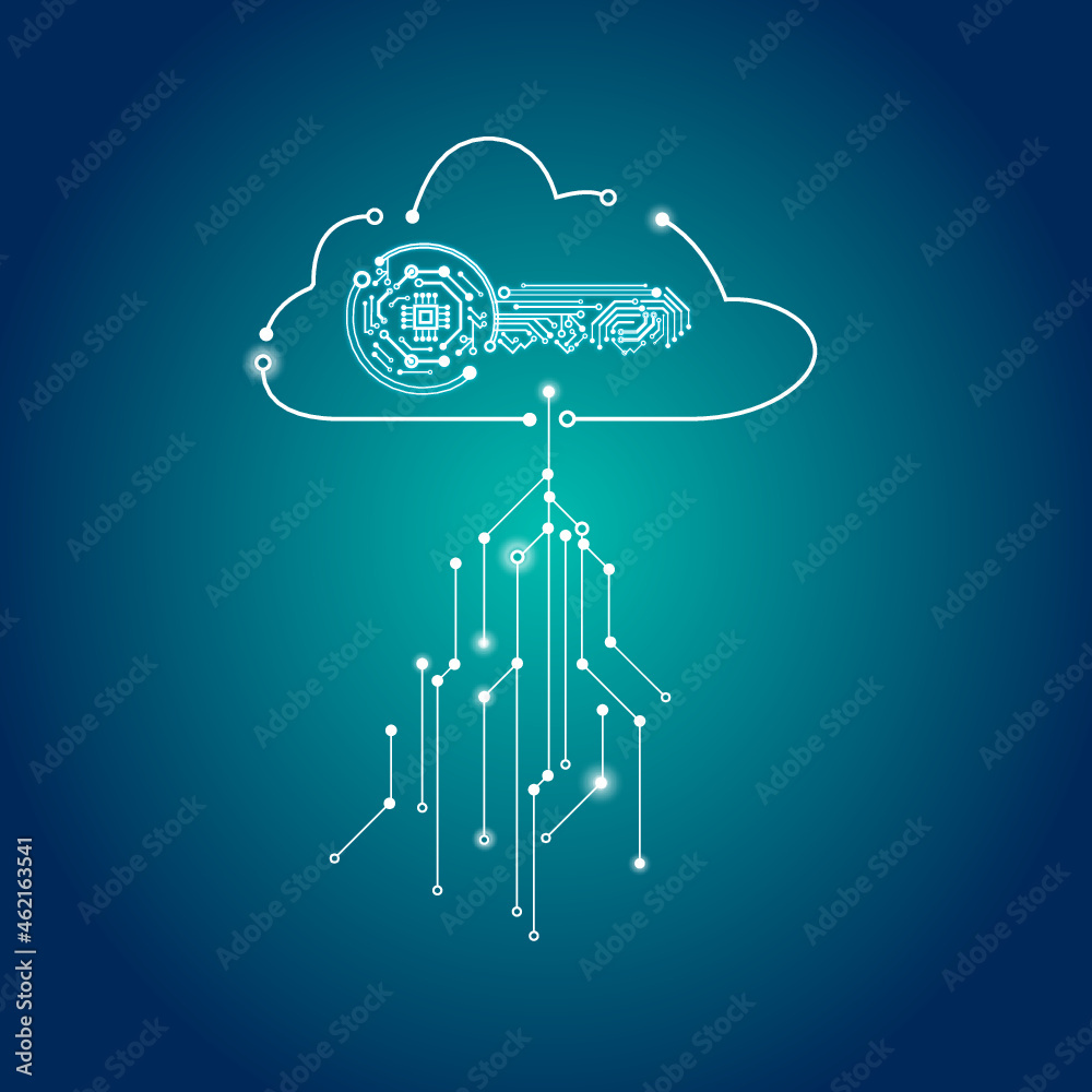 key in the cloud vector de Stock | Adobe Stock