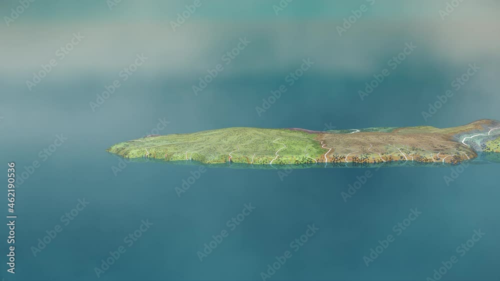 Generic Fantasy Map Animation. A Camera Flies Around, Zooms Out to ...