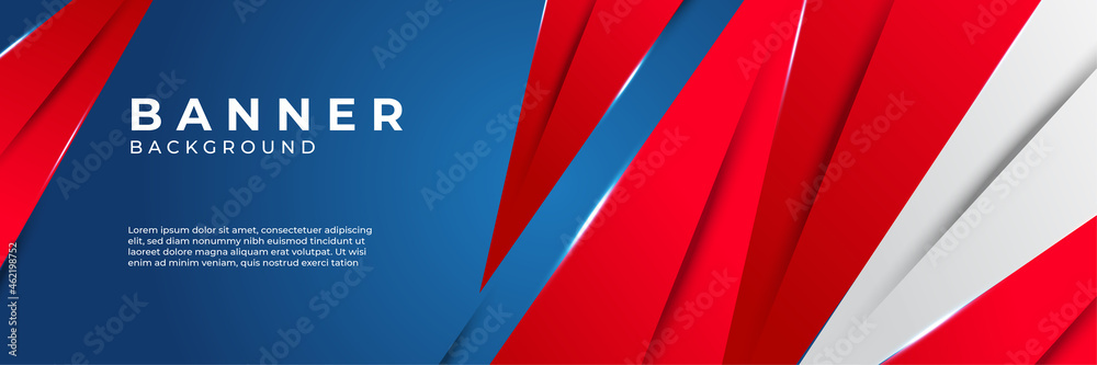 Modern red and blue abstract banner background. Technology banner ...