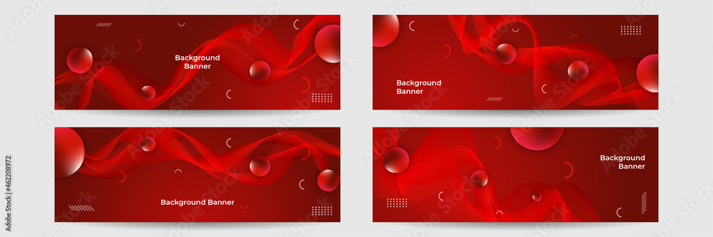 Modern red abstract banner background Stock Vector | Adobe Stock