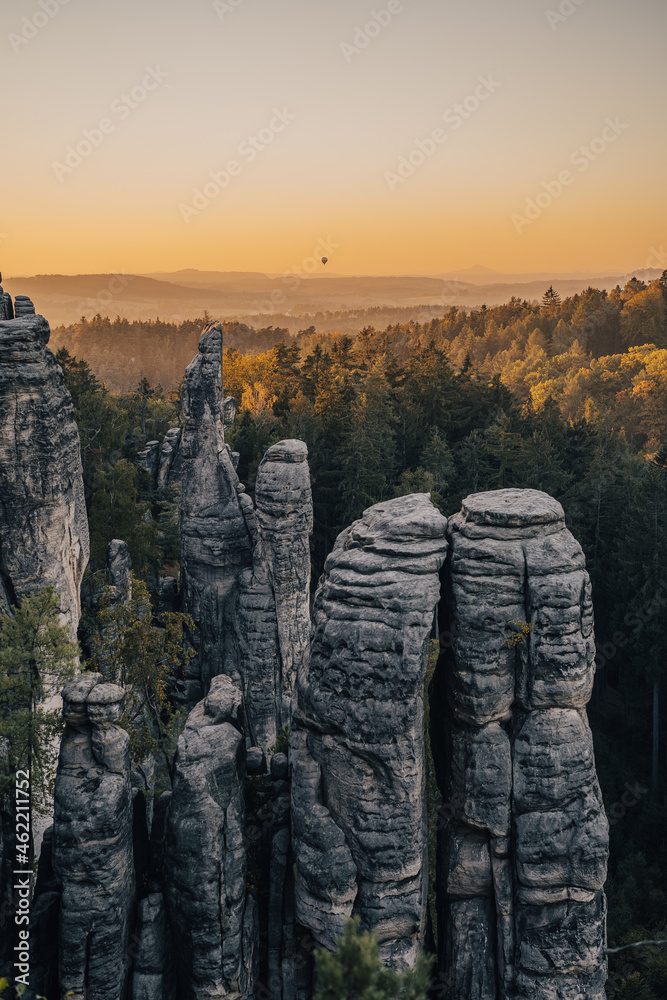 Fantastic autumn view of Prachovské skály, Český ráj (Prachov ...