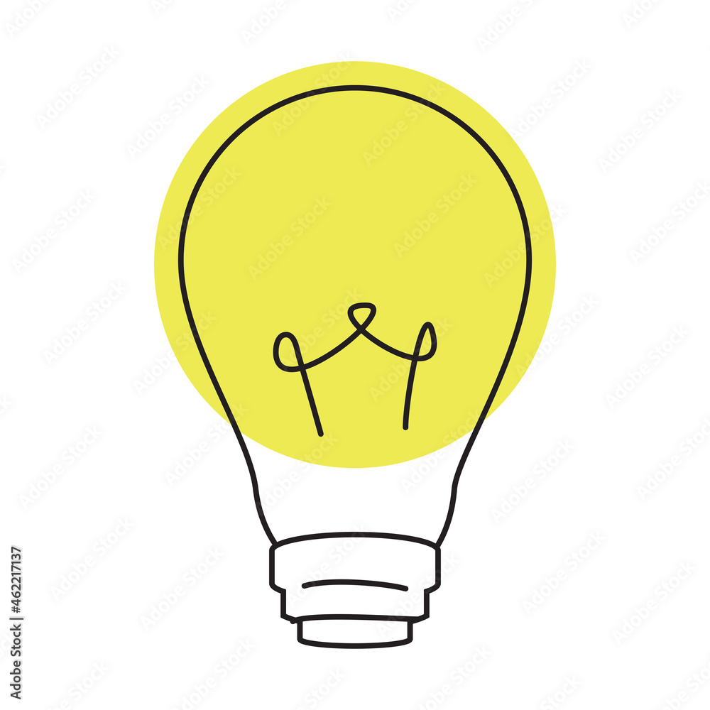 Bulb icon vector isolated on white background. Trendy bulb icon in flat ...