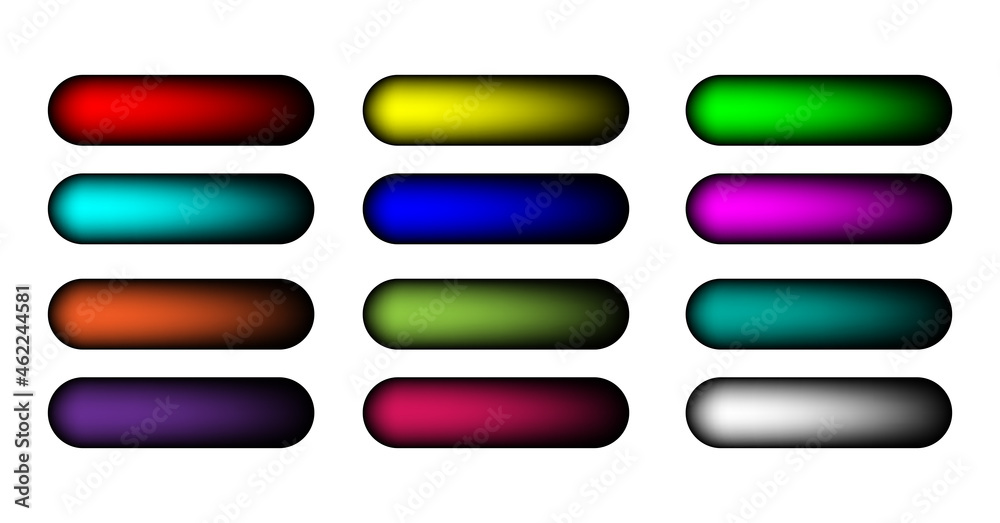 holographic gradients set bars buttons. Multicolor Call to action ...