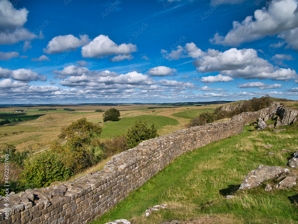The remains of the defensive fortification of Hadrian's Wall in ...