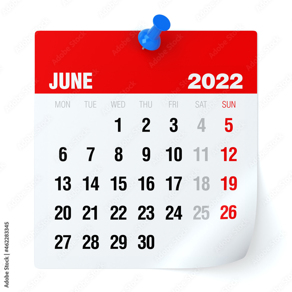 June 2022 Calendar Background
