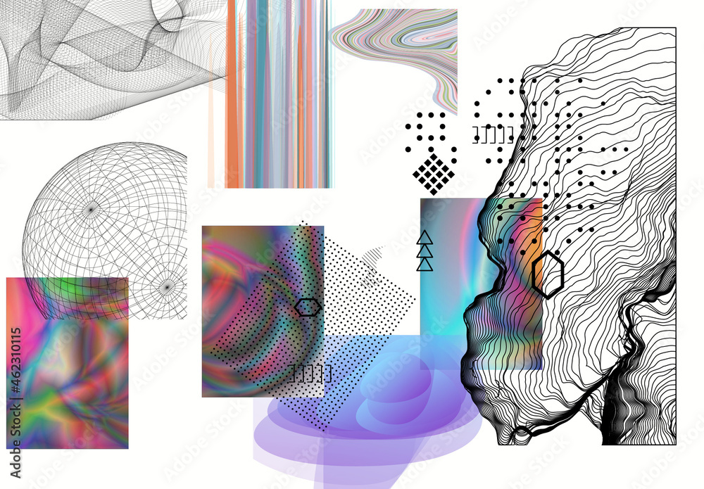 Modern Gothic Design Elements Illustration Set Stock Template | Adobe Stock