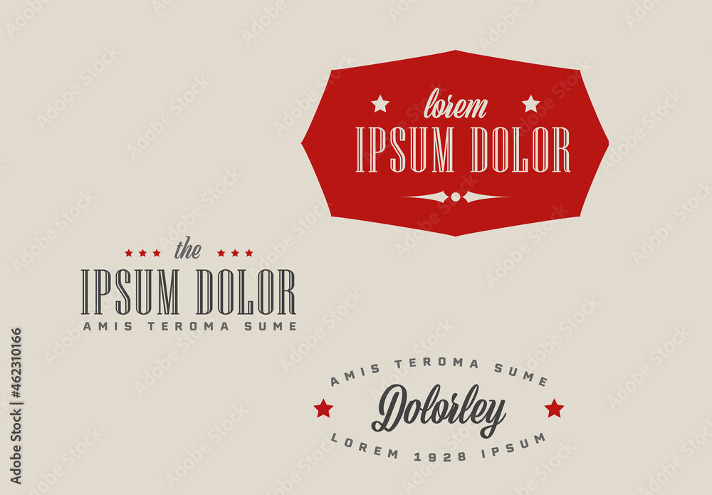 Retro Vintage Logo Tag Stamp Badge Layout Stock Template | Adobe Stock