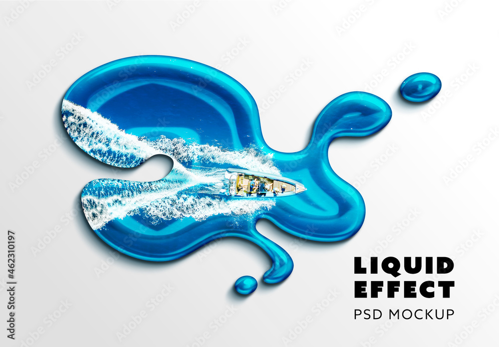 Liquid Effect Mockup Stock Template | Adobe Stock