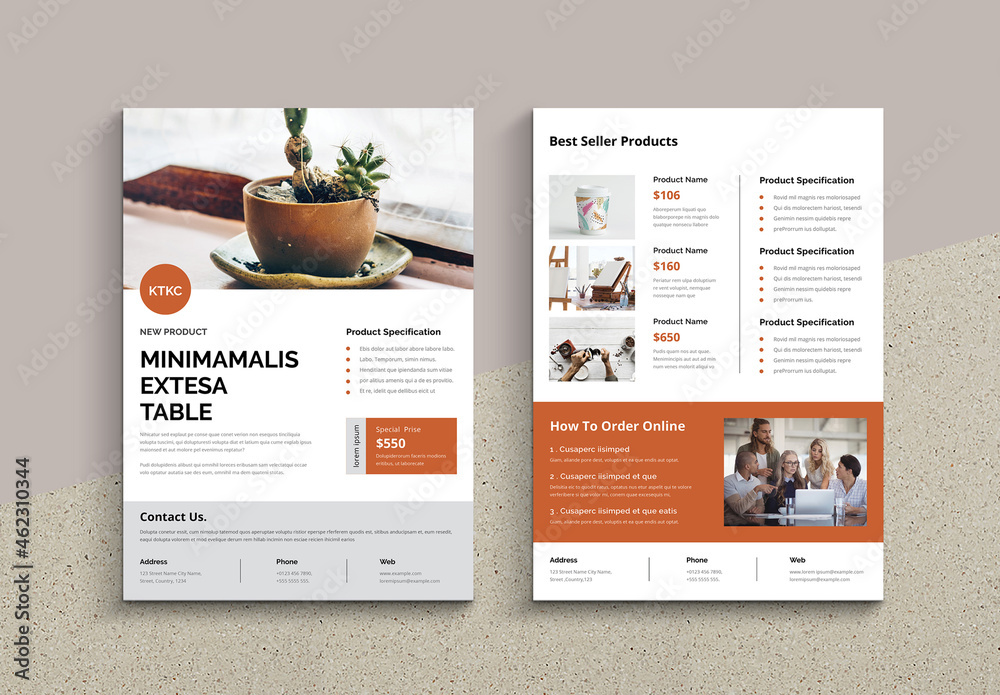 Product Flyer Layout Stock Template | Adobe Stock