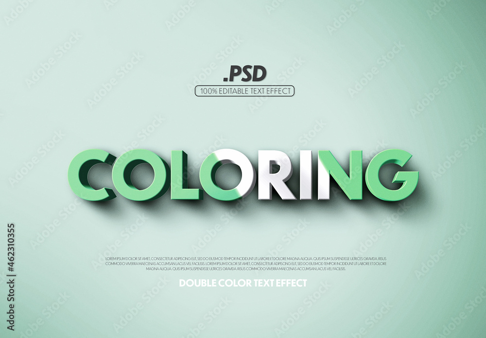 Double Color Text Effect modèle Stock | Adobe Stock
