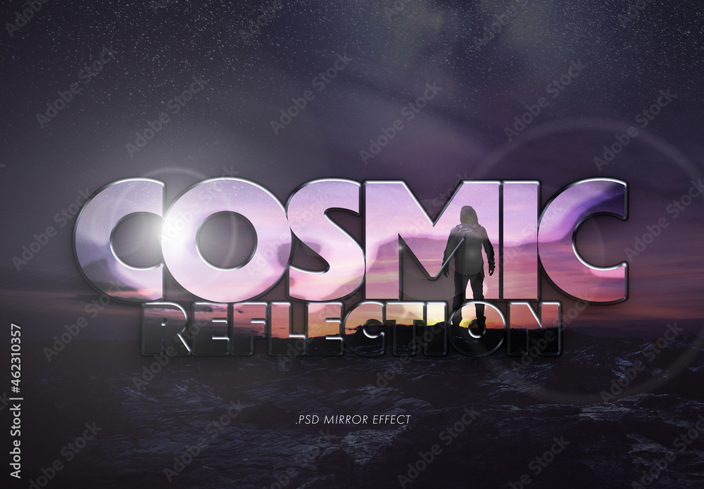 Black Mirror Cut Out Text Effect Stock Template | Adobe Stock