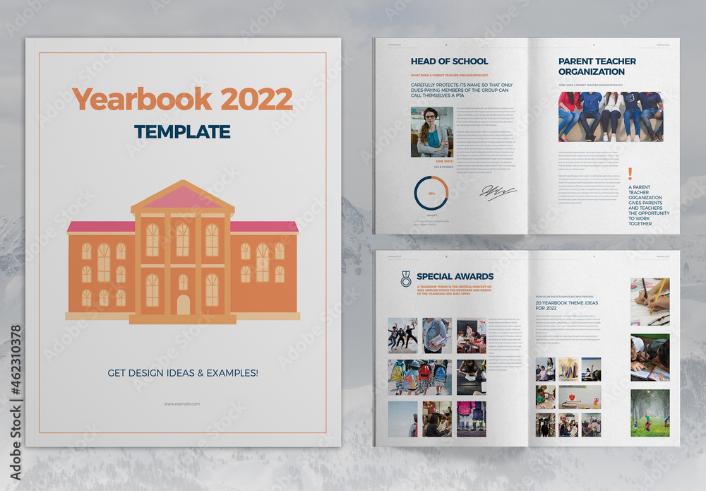 Yearbook Brochure Layout Stock Template | Adobe Stock
