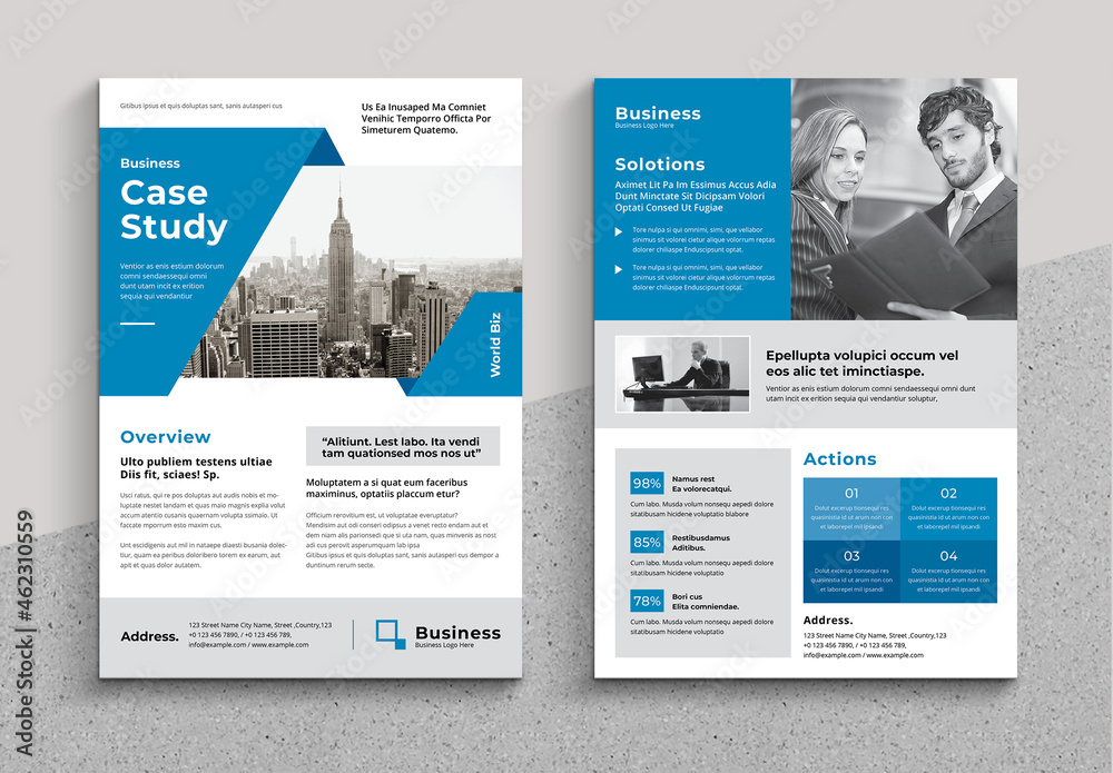 Business Case Study Layout Stock Template | Adobe Stock
