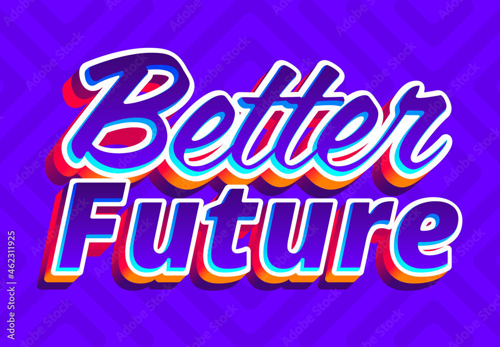 Better Future Modern Poster Text Effect Stock Template | Adobe Stock