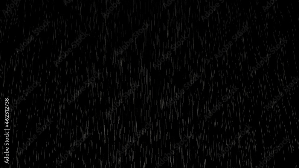 Heavy rain drop in rainy season effect on black screen. 3d rendering ...
