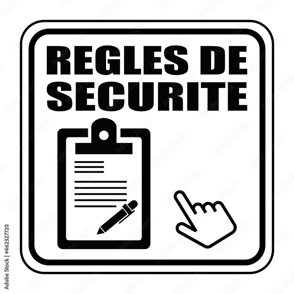 Logo règles de sécurité. Stock Vector | Adobe Stock
