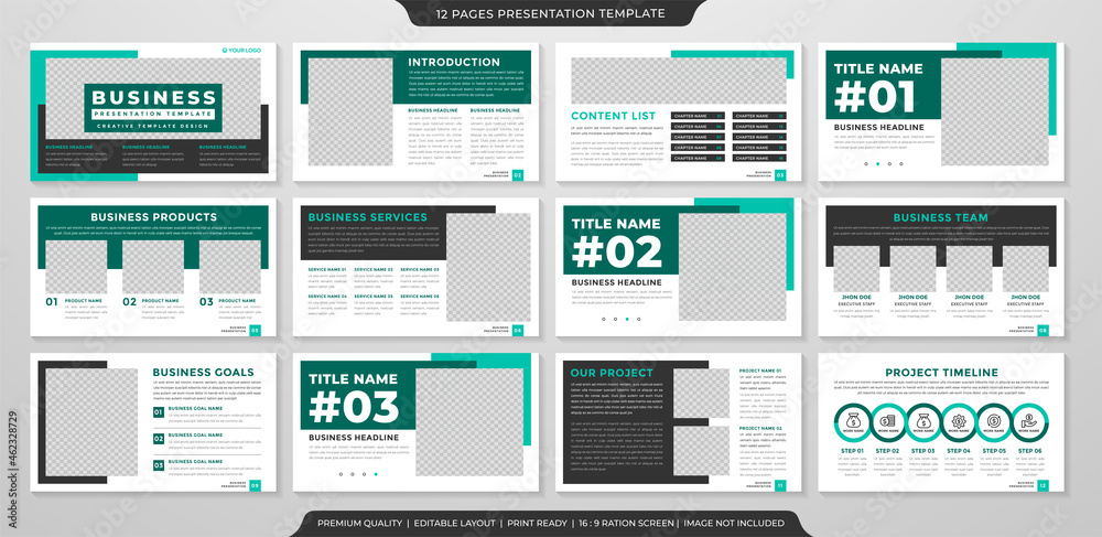 business presentation layout template with minimalist and modern style ...