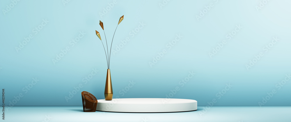 3D rendering of blank product background for displaying fashion and ...