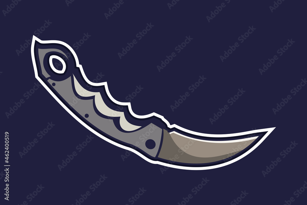 traditional Indonesian dagger kerambit vector illustration Stock Vector ...