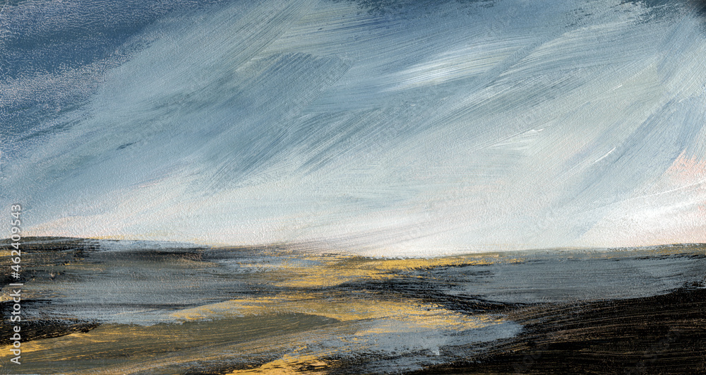 Abstract landscape. Versatile artistic image for creative design ...