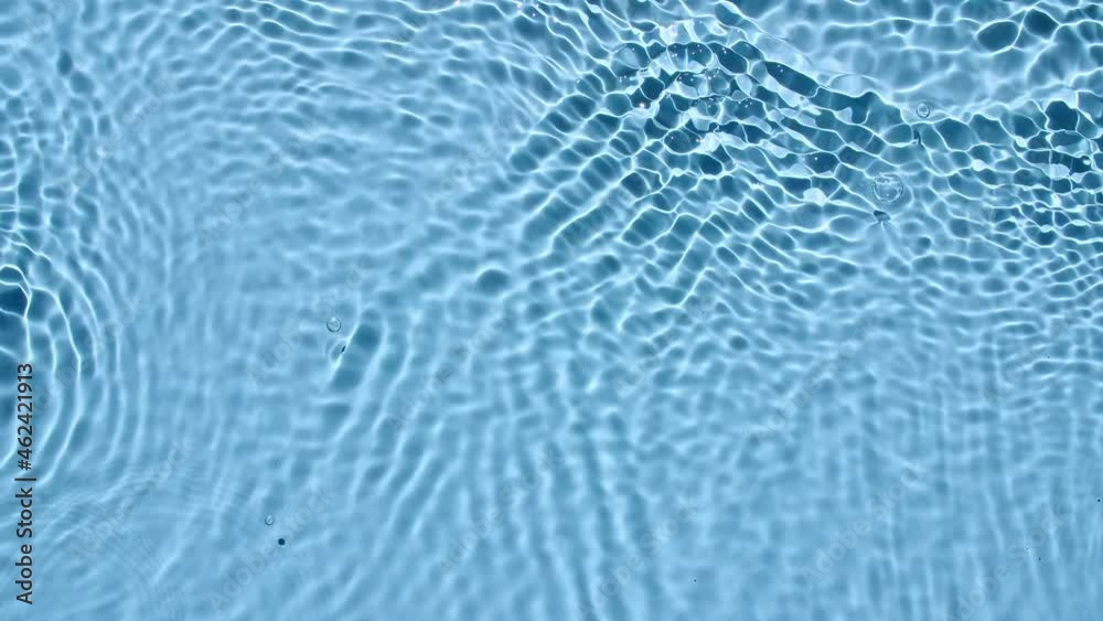 Water surface texture top view. Water splash blue colored. Pure blue ...