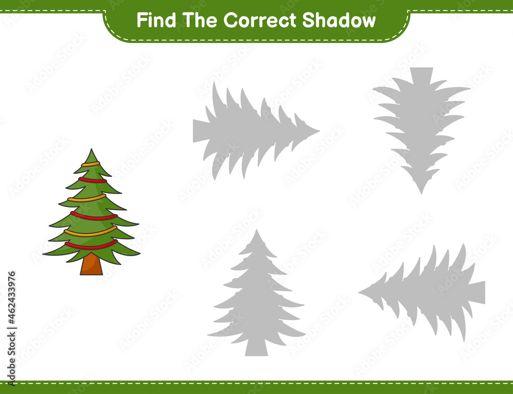 Find the correct shadow. Find and match the correct shadow of Christmas ...