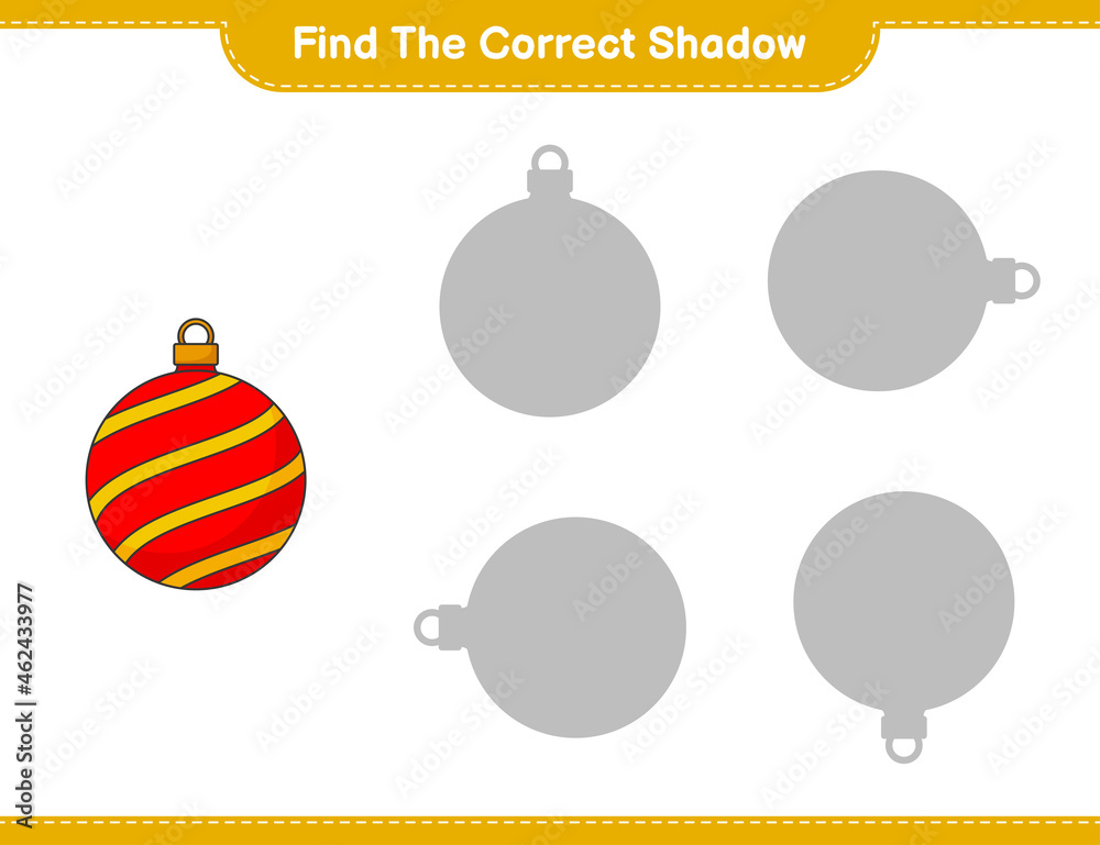 Find the correct shadow. Find and match the correct shadow of Christmas ...