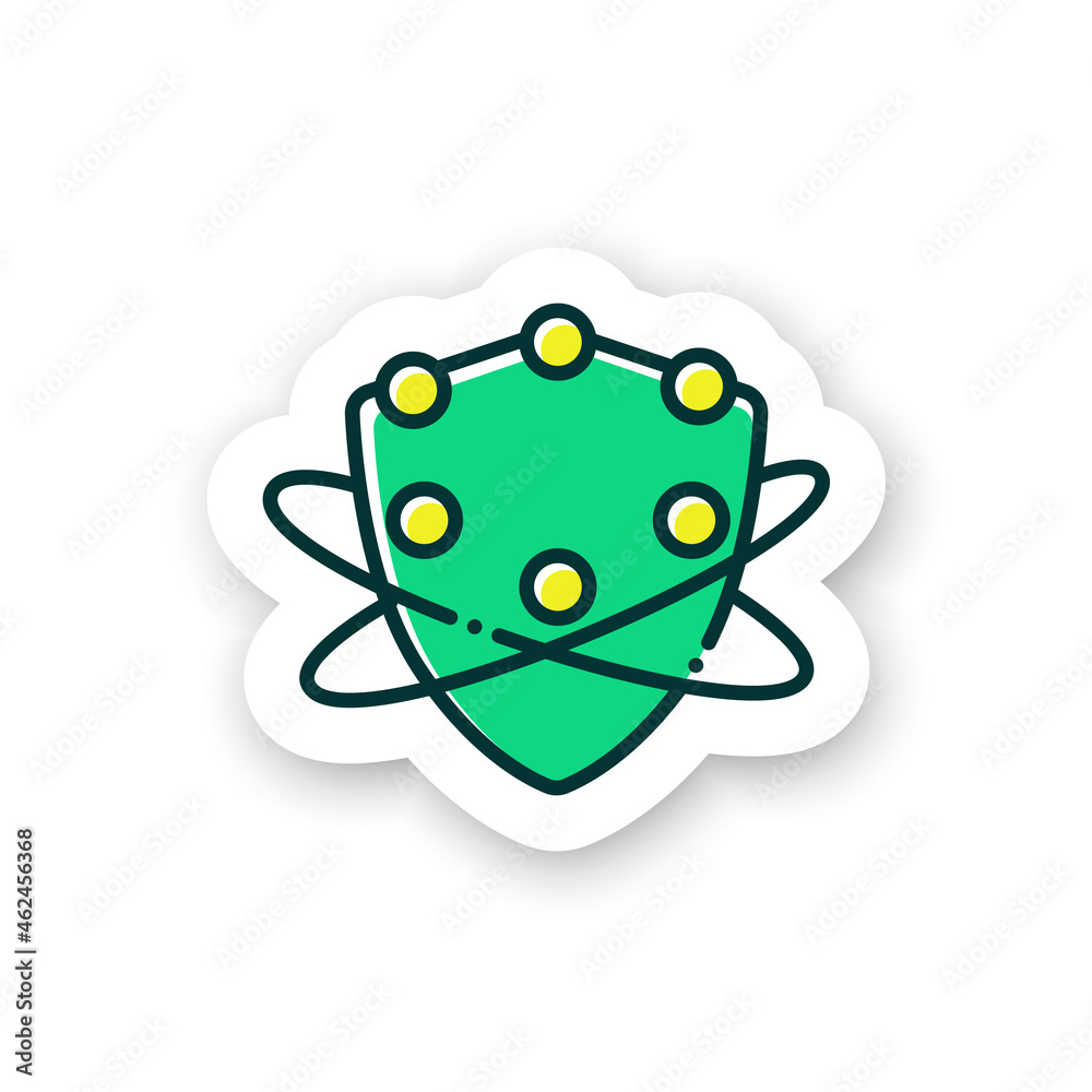 Complement system sticker icon. Complement cascade. Immune system ...