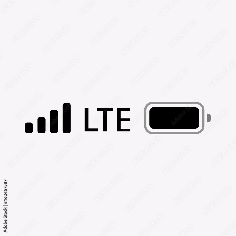 Mobile phone bar icon isolated on background. Status bar symbol modern ... Mobile phone bar icon isolated on background. Status bar symbol modern ...