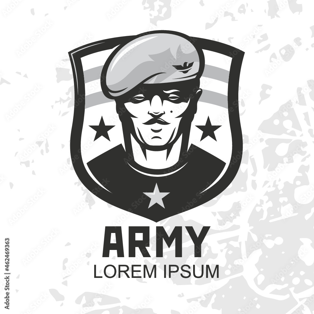 Soldier special force. Military vector icon. Warrior mascot Stock ...