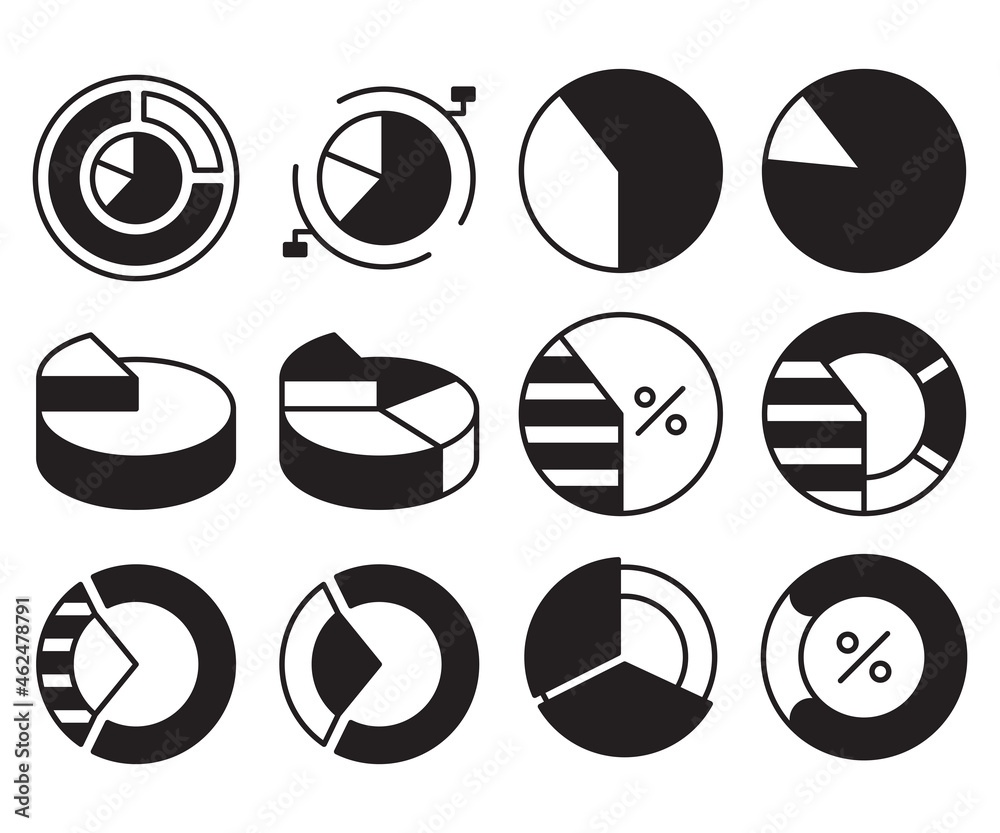 Pie Chart Icon Vector