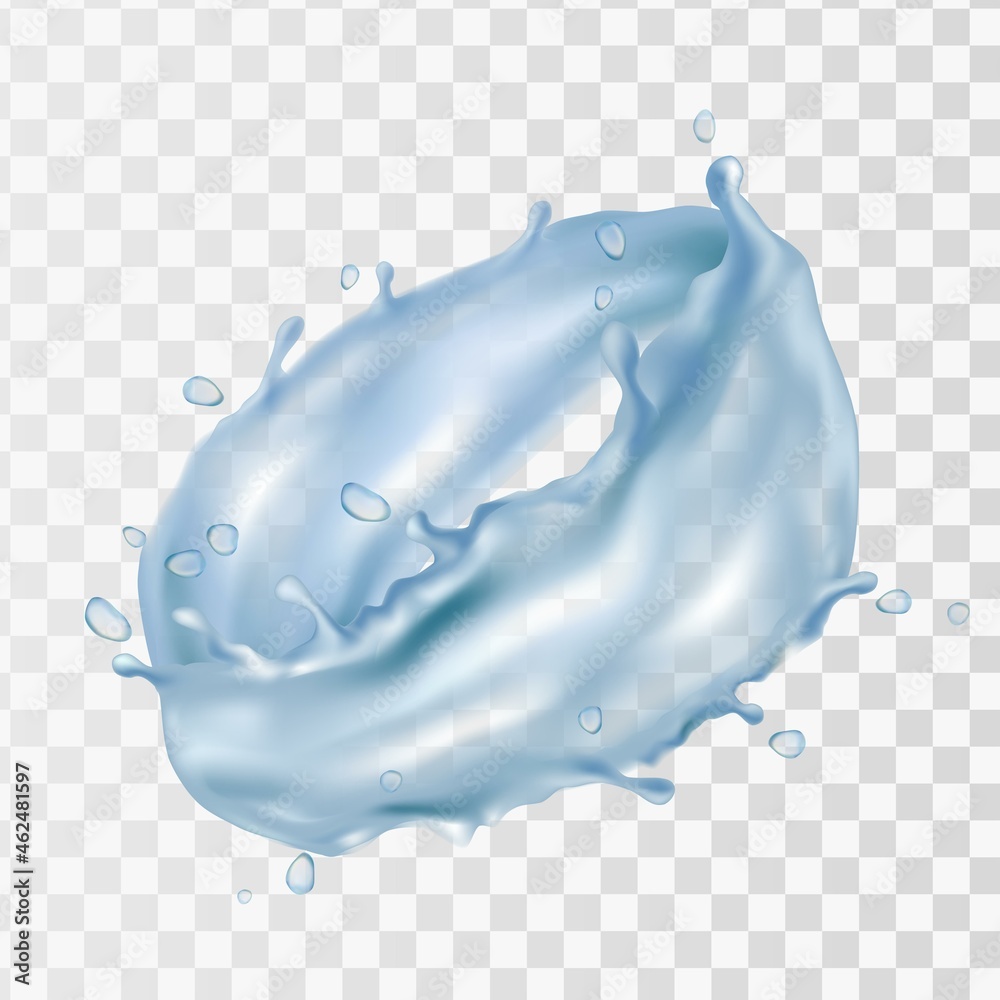Vector realistic icon. Water splash. Transparent background. Stock ...