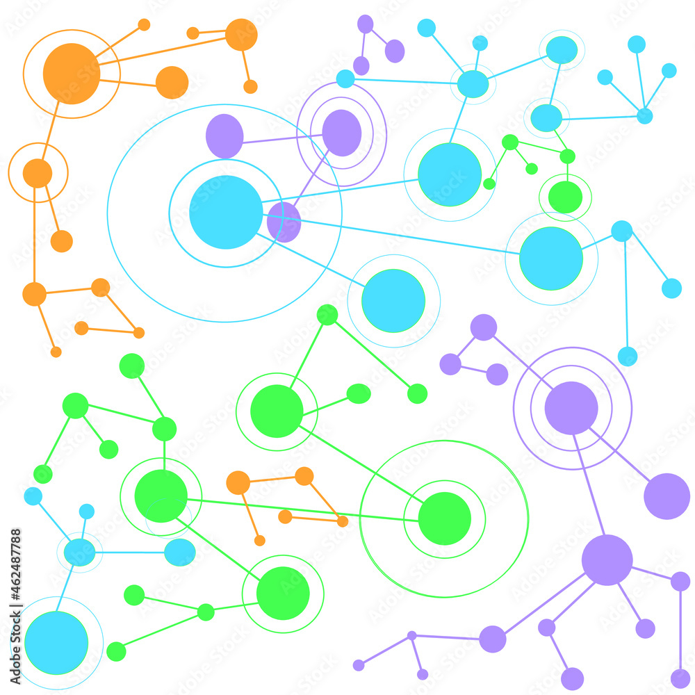 Drawing of the network, connections. The science. Energy. Stock Vector ...