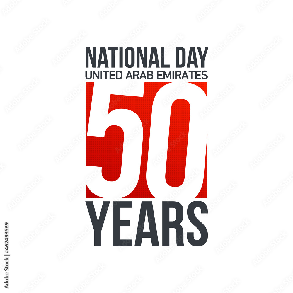 logo Fifty UAE national day, Spirit of the union. Banner with UAE state ...