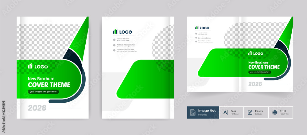 business brochure design template cover theme colorful and modern A4 ...