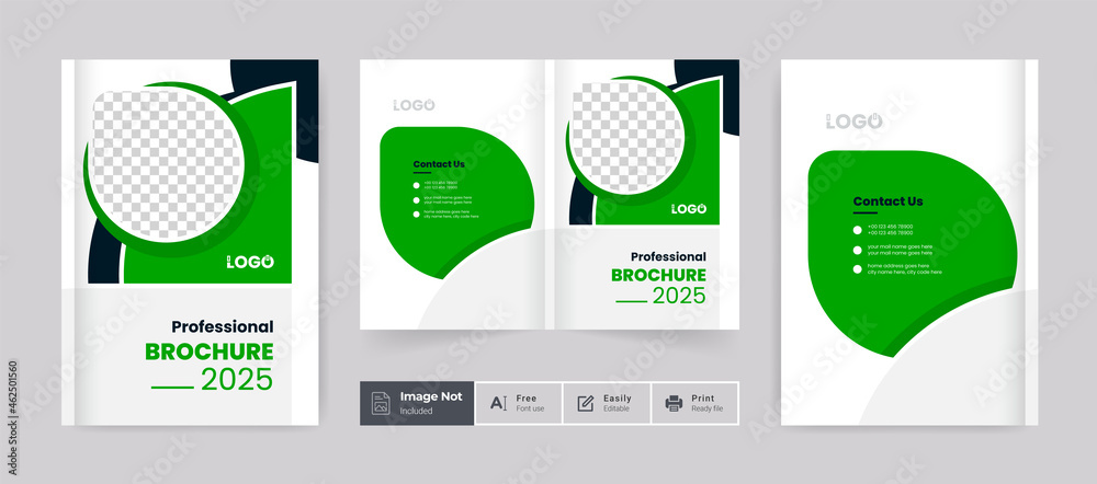 business brochure design template cover theme colorful and modern A4 ...