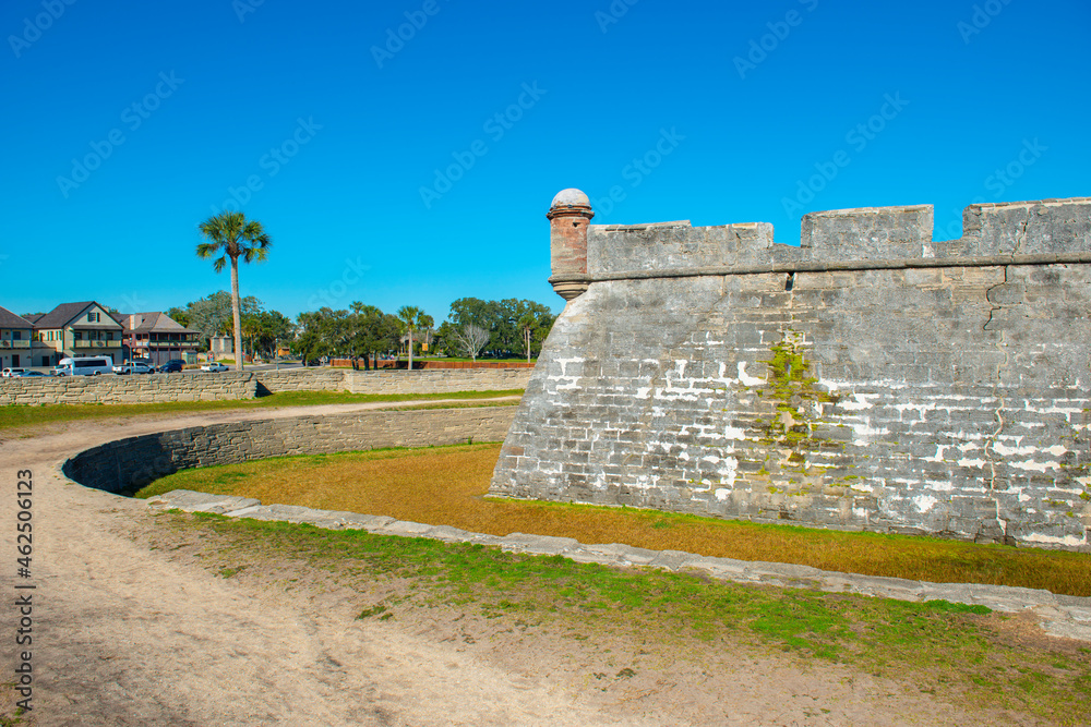 Watchtower of Castillo de San Marcos in St. Augustine, Florida FL, USA ...