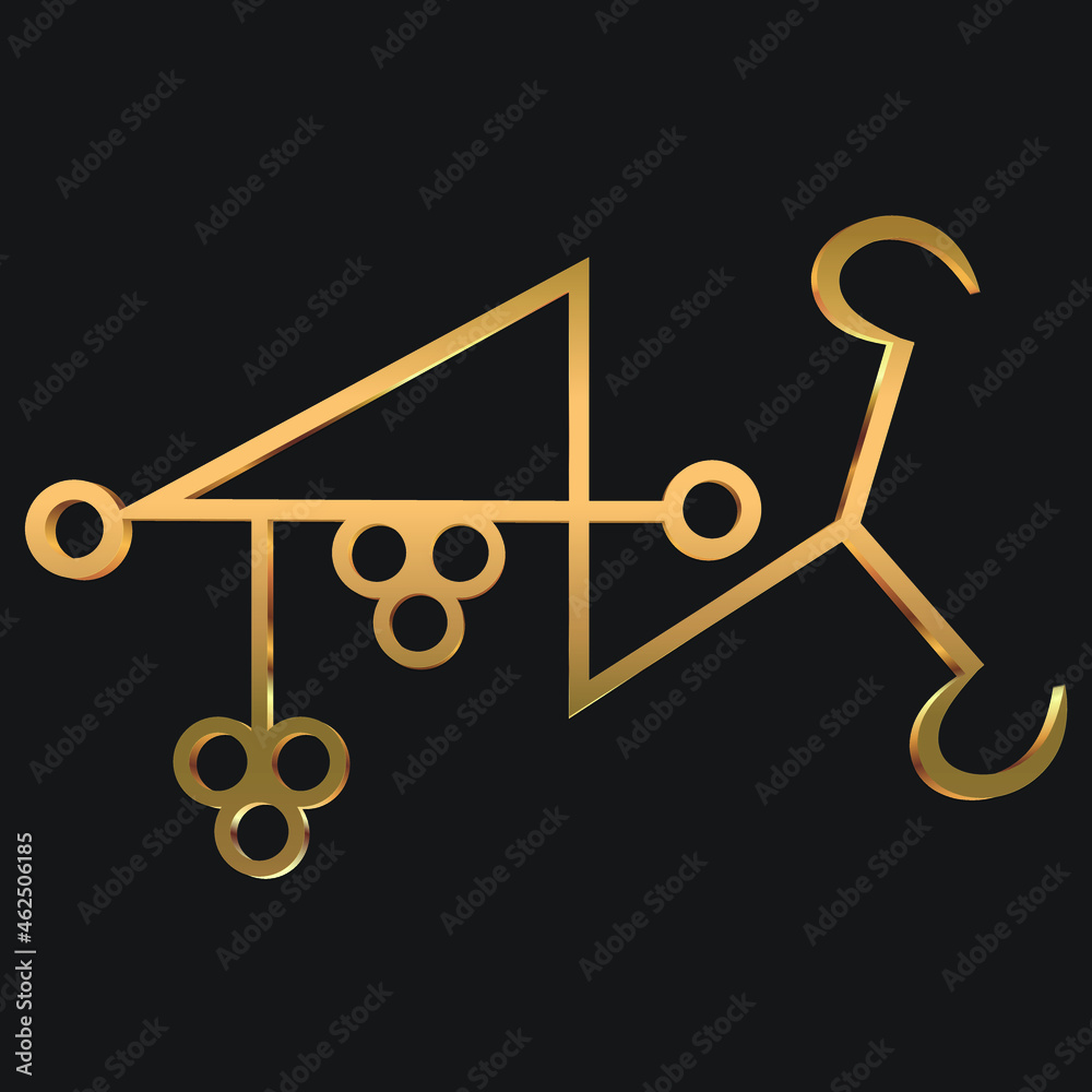 Vetor de Marax Vector Golden Color Seal Isolated Sigil Ars Goetia ...