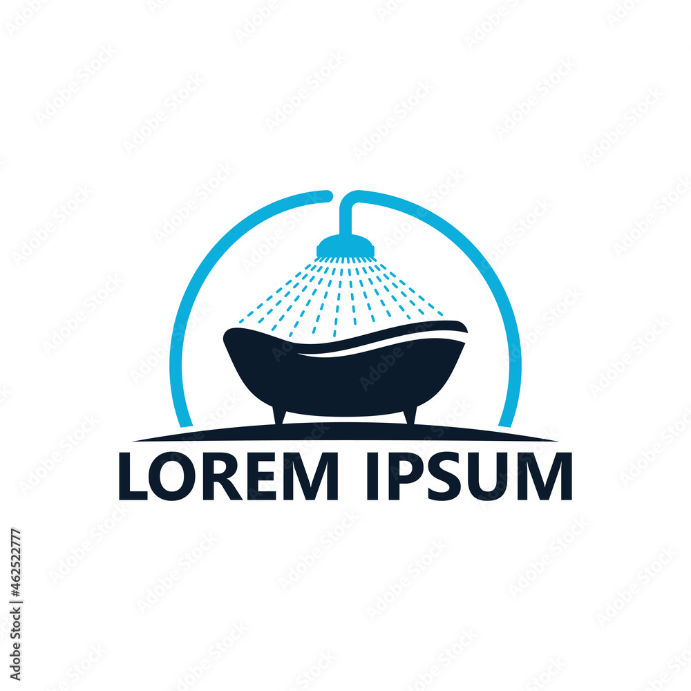 Bath shower logo template design Stock Vector | Adobe Stock