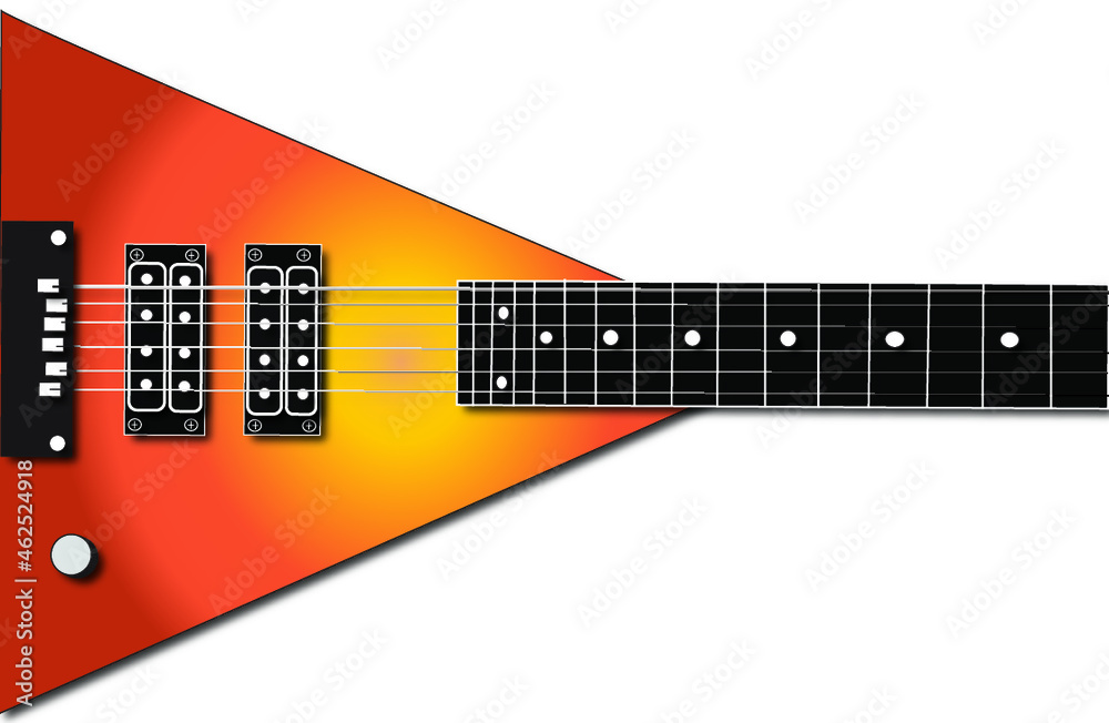 V-Shape Electric Guitar Stock Vector | Adobe Stock