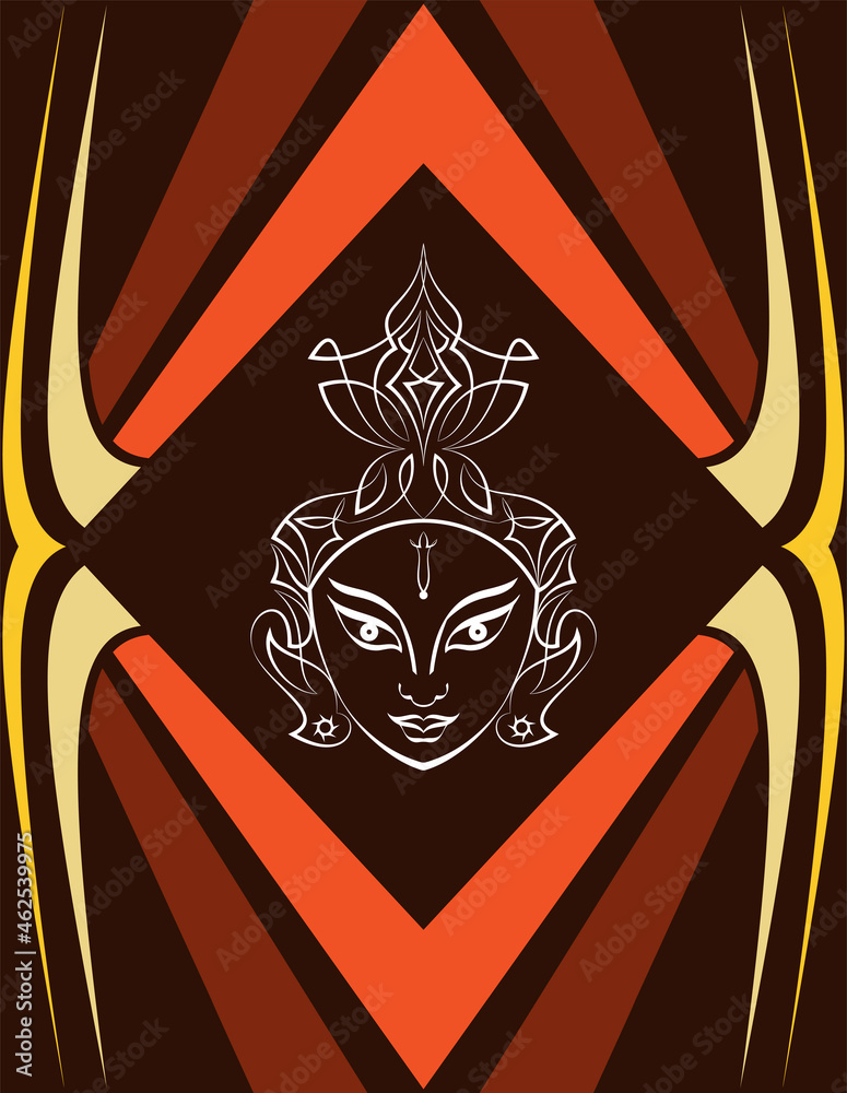Durga Goddess Of Power, Divine Mother Of The Universe Stock Vector ...