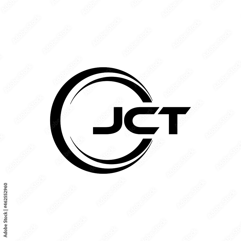Vettoriale Stock JCT letter logo design with white background in ...