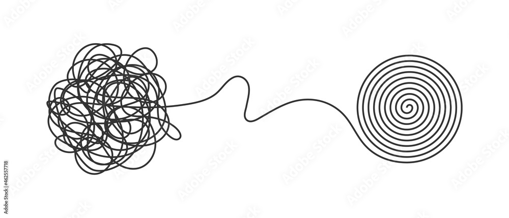 Chaos and order business concept flat style design vector illustration ...