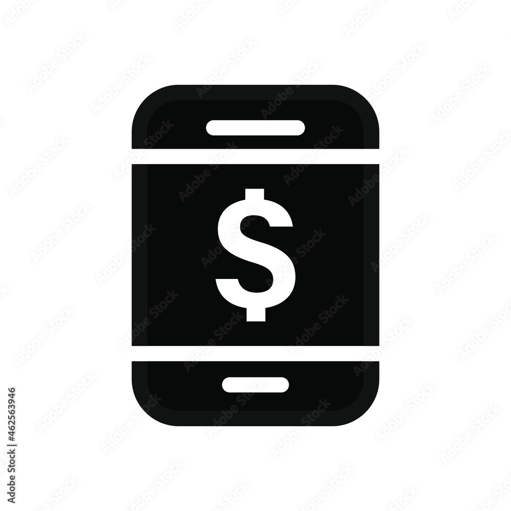 Phone. Vector illustration of top up icon, menu sign for payment via ...