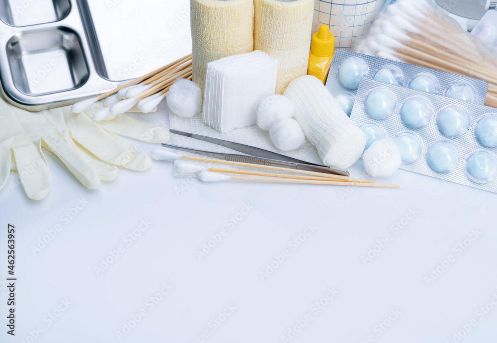 Wound care dressing set. Medical supply for diabetes, surgical and ...